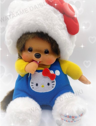 Hello Kitty x Monchichi S-Size Stuffed Toy - Sanrio Collaboration ...