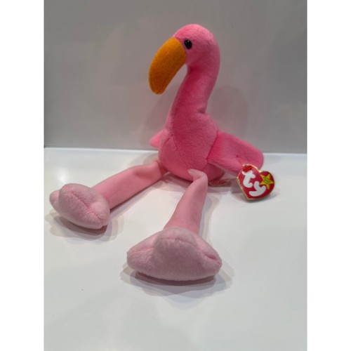 Ty The Beanie Babies Collection Pinky the Flamingo DOB February 13 ...