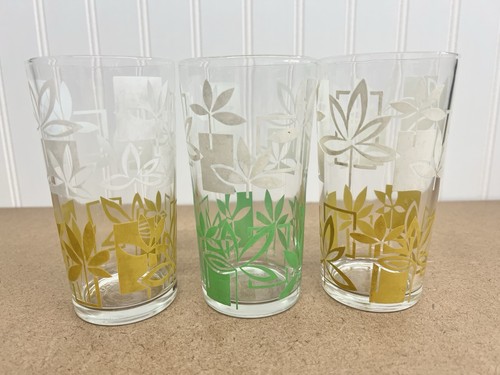 Vintage MCM Glassware, Mid Century Modern Tumblers, Retro Drinking ...