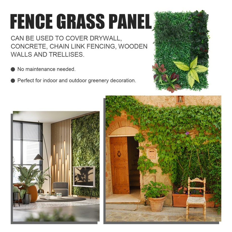 Simulation Plant Wall Decor Artificial Grass Panel Grass Background ...