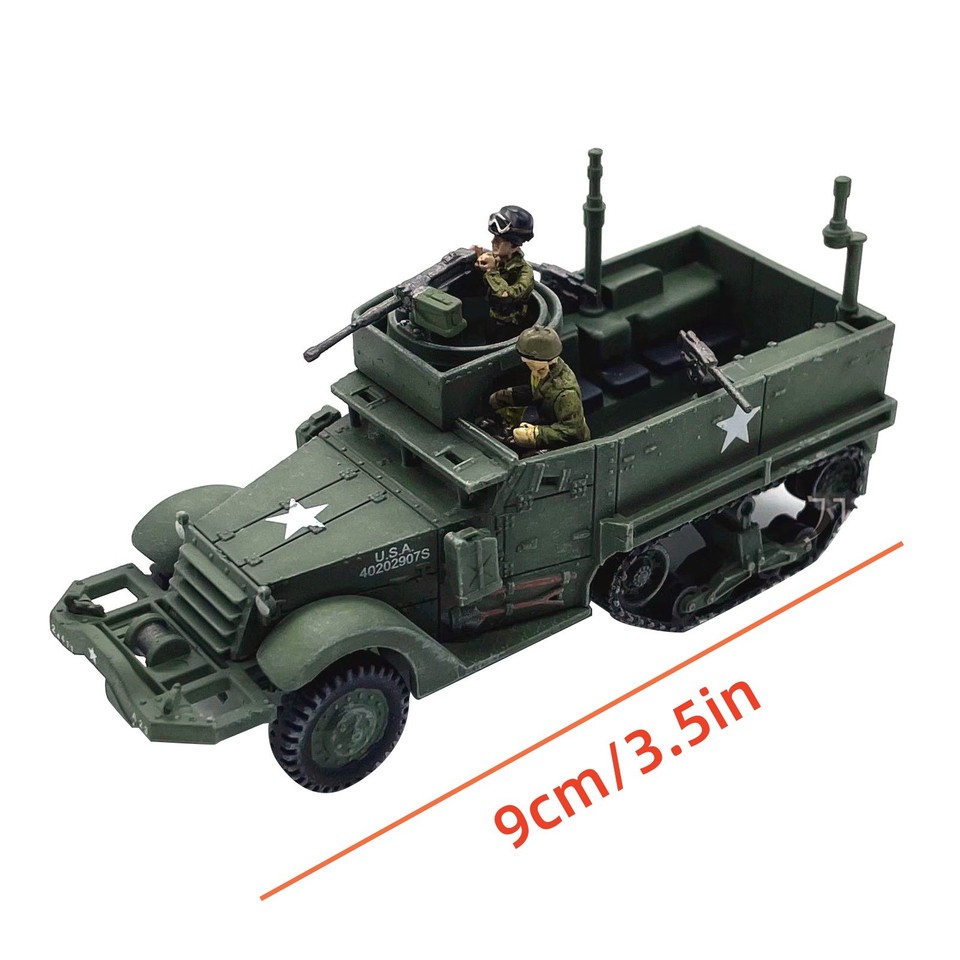 9cm 1/72 WWII US Army M3 Half Track Armored Vehicle Prototype Military ...