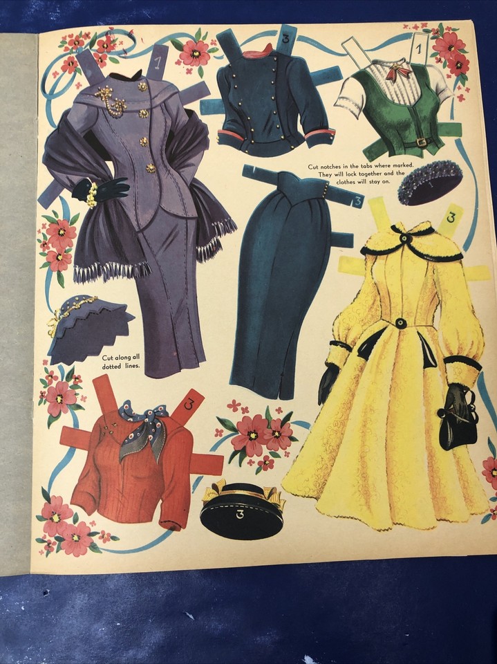 Vintage 1954 Diana Lynn Fashion Uncut Dolls & Clothing Cut Out Paper ...