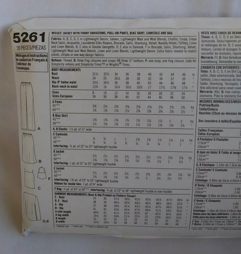 Simplicity sewing pattern Easy Chic - 5261 - sizes 8-14 Uncut NEW Free ...