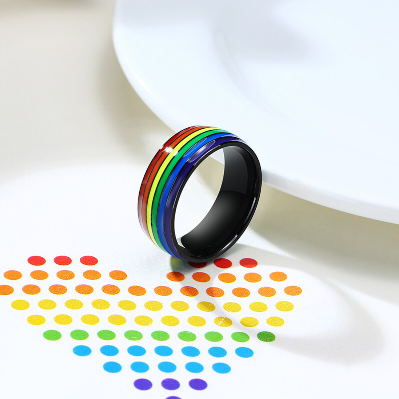 Asexual Pride Ring