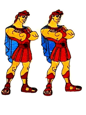 Lot of 2 x Cloth Patch Motif Applique - Hercules | eBay Australia