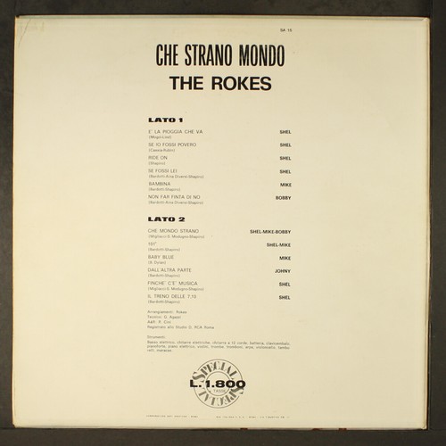 ROKES: che mondo strano ARC 12" LP 33 RPM Italy | eBay