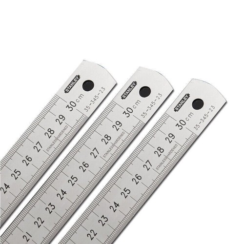 STANLEY Stainless Hardened Steel Ruler 0.5mm 1/16 Inch - 300mm 12" | eBay