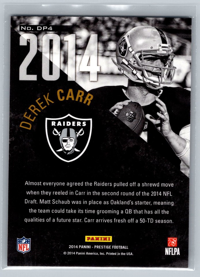 2014 Panini Prestige #DP4 Derek Carr Draft Picks NM-MT | eBay