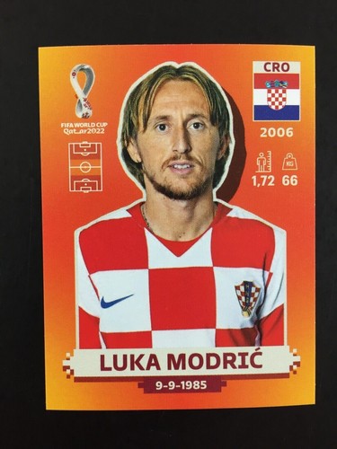 Luka Modric Sticker Panini World Cup Qatar 2022 / Orange latin America ...