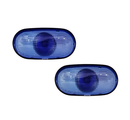 2Pcs Blue Oval Dome JDM Side Marker Lights Clearance Lamp for Trailer ...