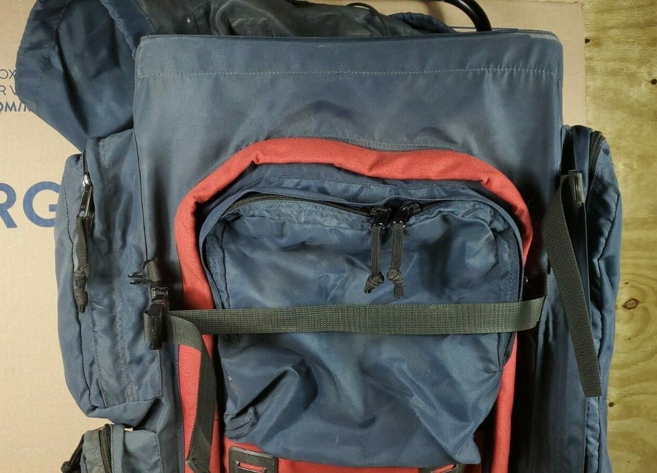 CAMP TRAILS External Frame blue and red Hiking Camping Backpack Large ...