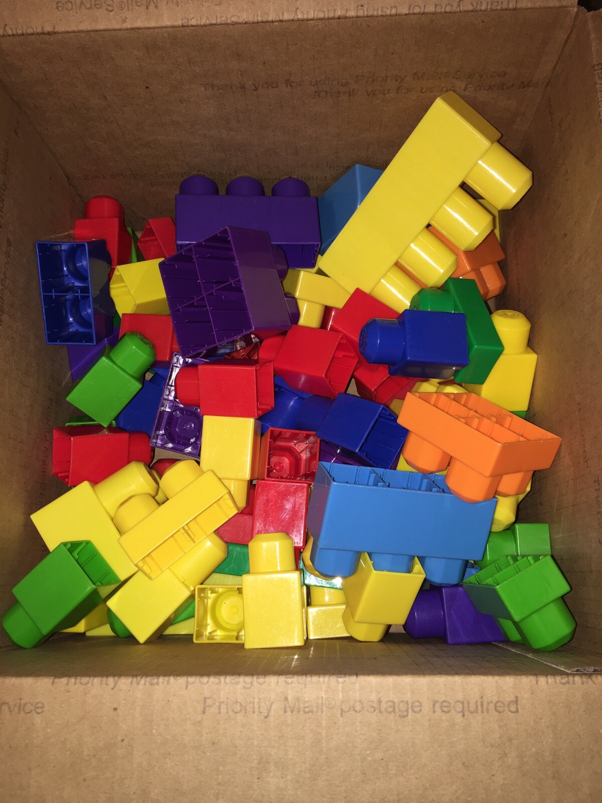 Lot Of 75 pcs First Builders Mega Bloks Building Blocks Random Sizes ...