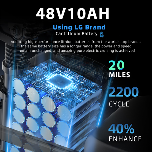 Foldable Electric Bike E-scooters 48V 10AH Adult Bicycles UL 2849 ...