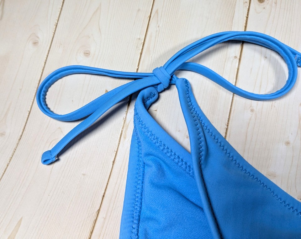 NWT Wild Fable XL 16 Solid Blue Extra High Leg Cheeky String Bikini ...