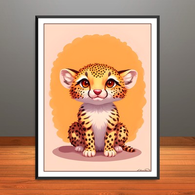 Adorable Baby Cheetah Print, Animal Poster, Safari Nursery | eBay
