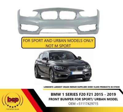BMW 1 SERIES 2015 - 2019 FRONT BUMPER PRIMED NO SENSORS SPORT URBAN ...