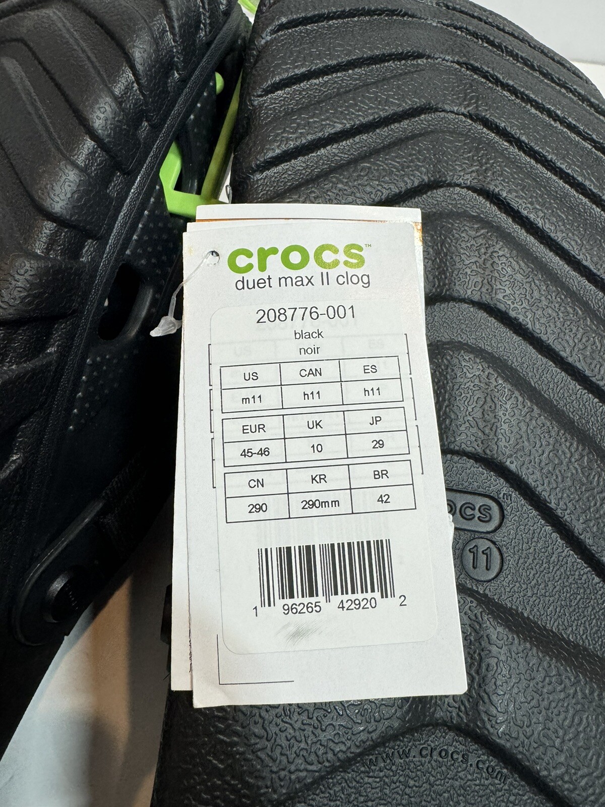 Crocs Duet Max II Clog Unisex M11/W13 208776-001 | eBay