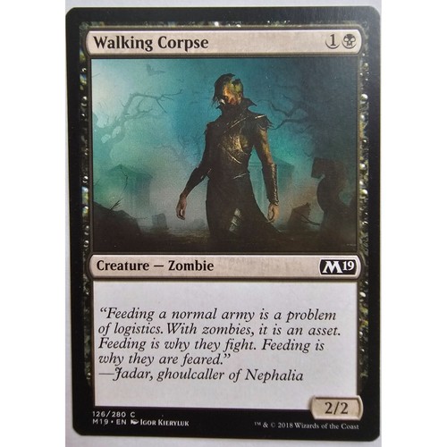 MTG Magic The Gathering Walking Corpse Creature Zombie Card M19 Black ...