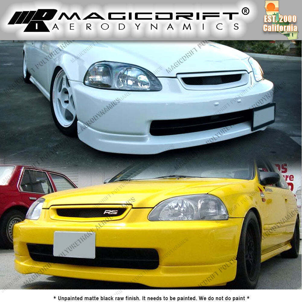 For 96-98 Honda Civic EK9 CTR Japan Type R Style Front Bumper Chin ...