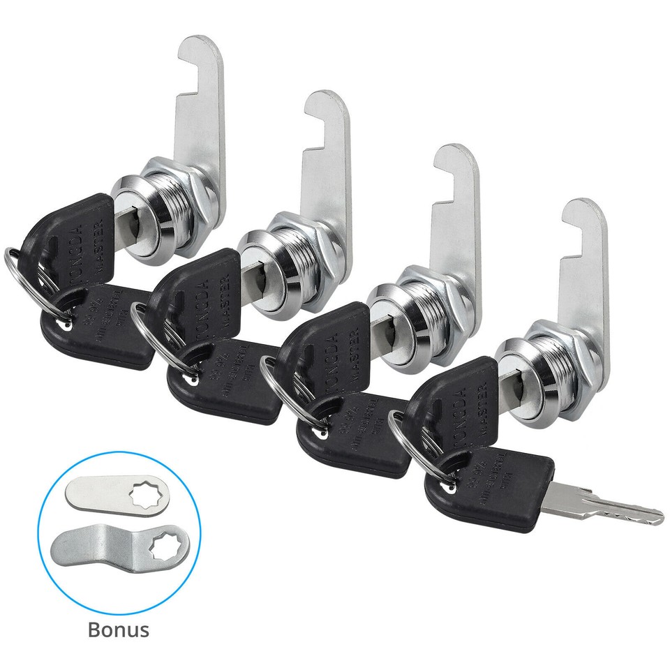 4 Set Universal Tool Box Locks Chest Key Storage Truck Safe Cylinder ...