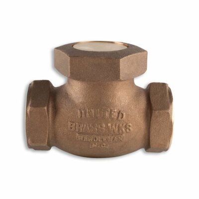 1 1/4" UNITED BRASS WORKS SPRING CHECK VALVE | eBay