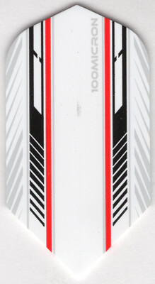 MACH 5 - BLACK, WHITE & RED Slim Dart Flights: 3 per set | eBay