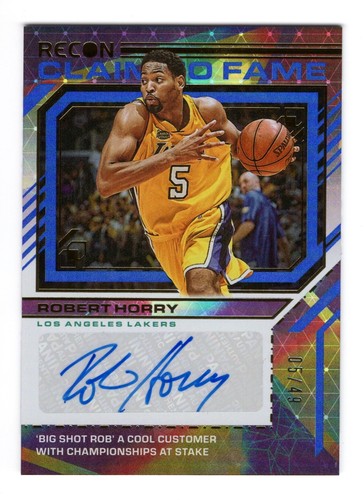 2021-22 RECON CLAIM TO FAME ROBERT HORRY BLUE AUTOGRAPHED CARD (SERIAL ...