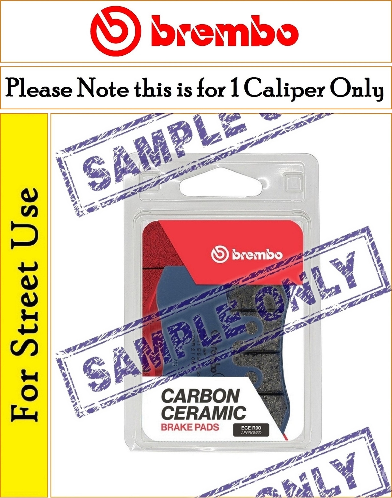 Honda CBR 600 RRA 2009-2016 [Rear Carbon Ceramic Brake Pads] [Brembo CC ...