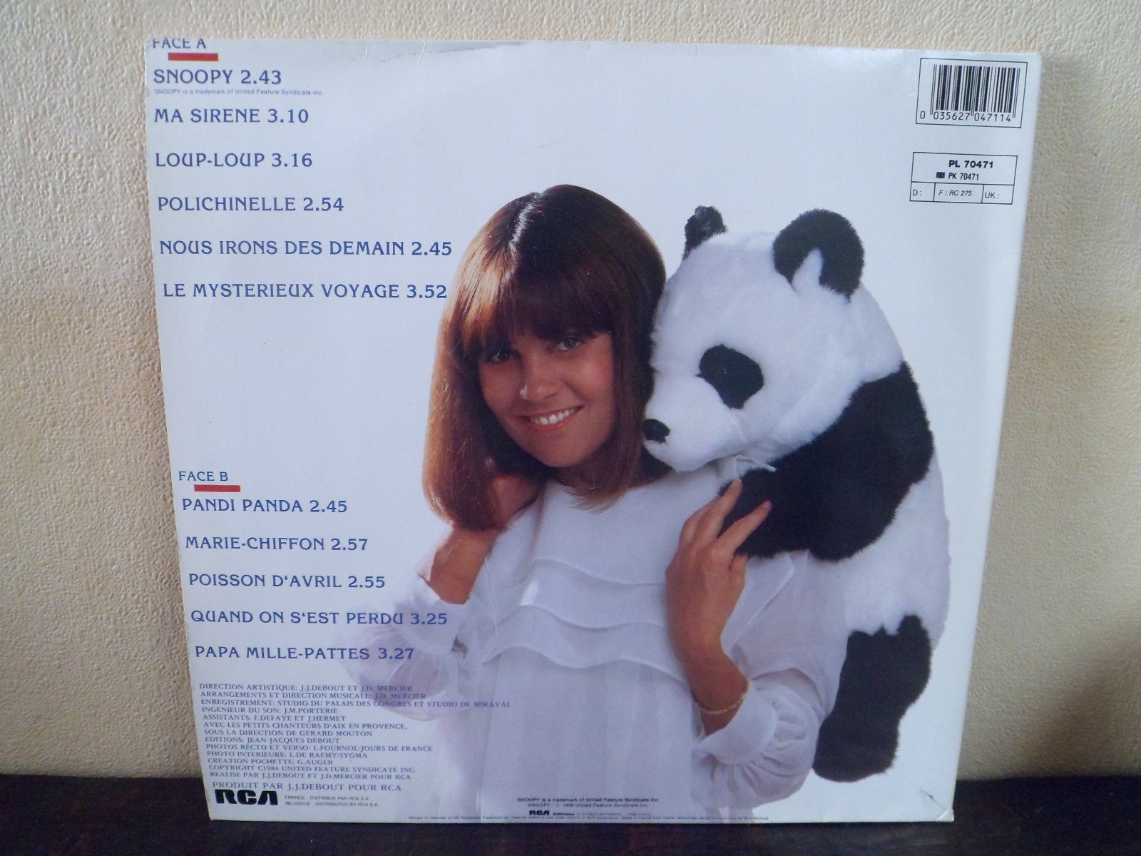 LP 12" CHANTAL GOYA - Snoopy - Pandi Panda - EX/VG - RCA - PL 70471 ...