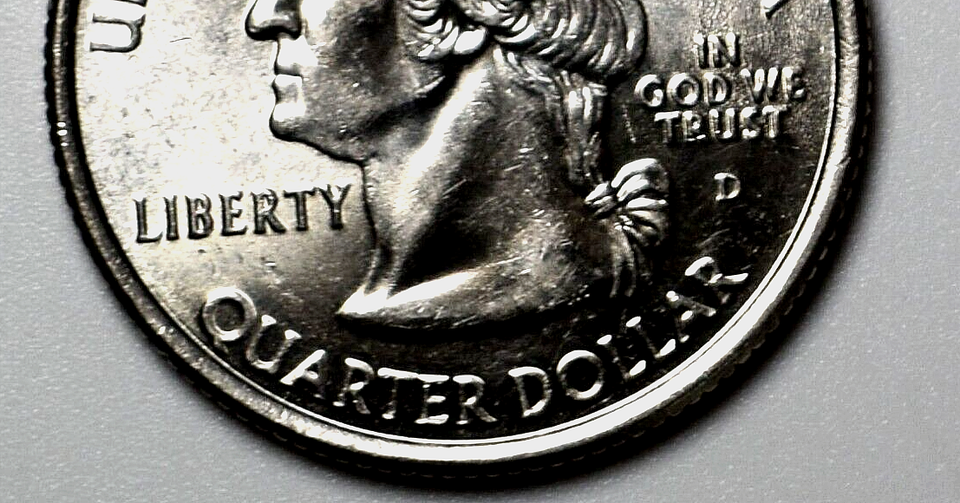 2008 D Quarter Error Double Collar, Snow, DDR DDO Oklahoma America the ...
