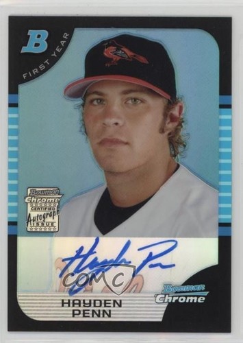 2005 Bowman Chrome First Year Refractor /500 Hayden Penn #348 Rookie ...