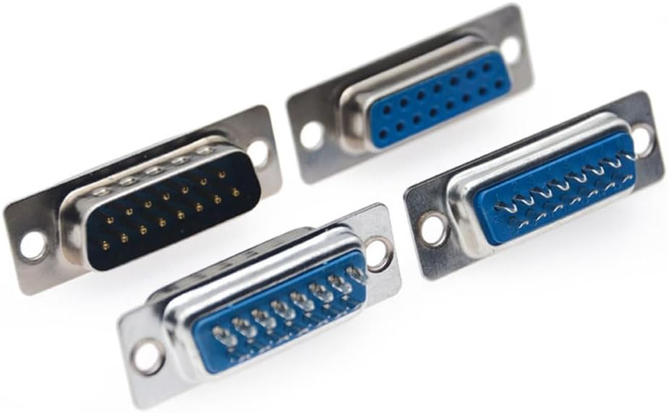 20PCS DB15 Male and Female Solder Type Connector, RS232 Serial 15 Pin D ...