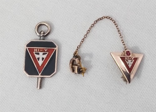 Vintage Hi-Y Enamel Pin & Charm YMCA One 1/20 10k Gold Filled | eBay