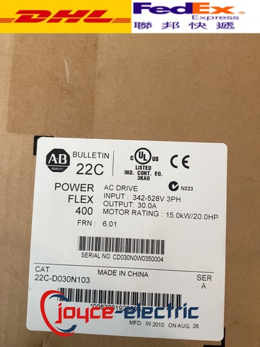 New in box 22C-D030N103 PowerFlex 400 15 kW 20 HP AC Drive Expedited ...