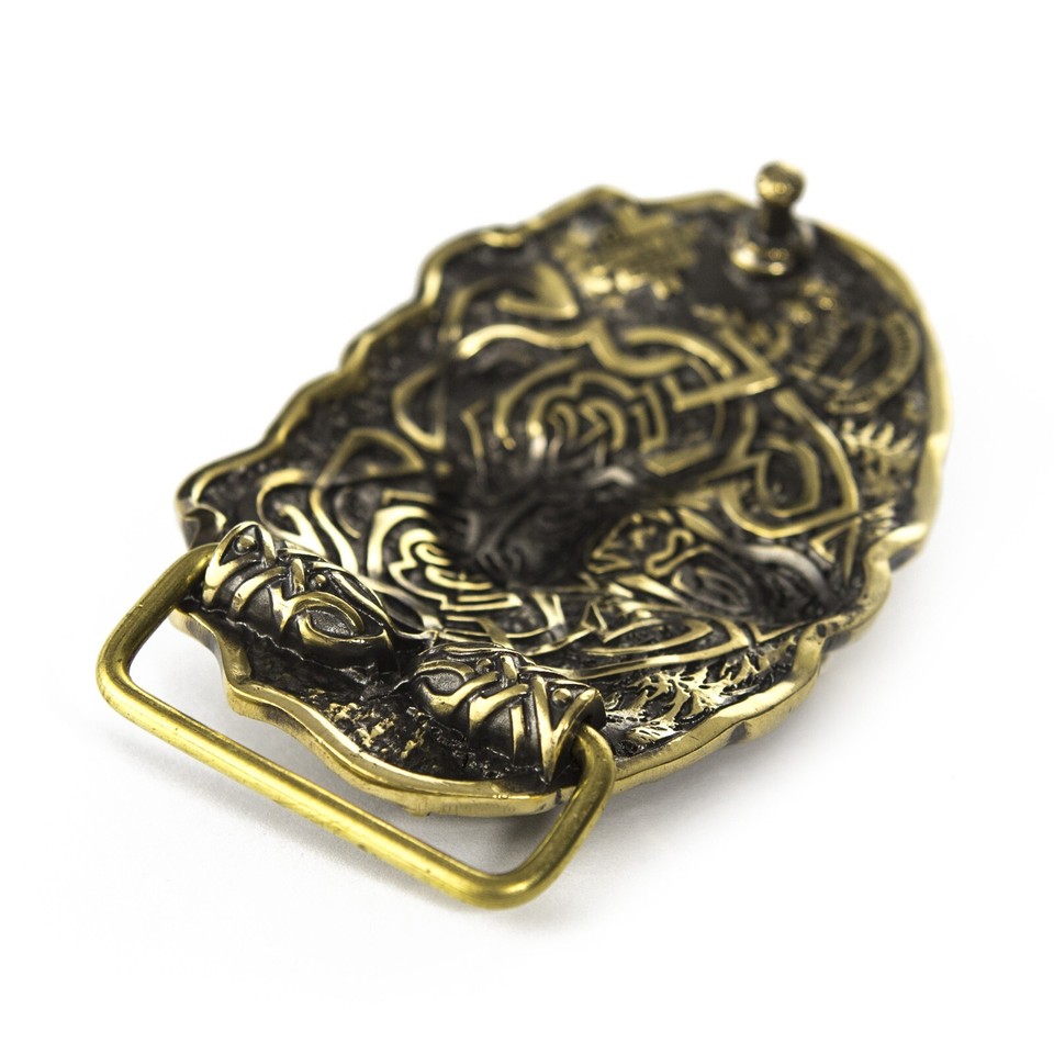 Belt buckle "Bear", Solid brass buckle, Animal belt buckle, Brown bear ...