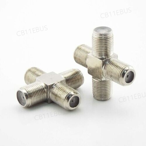 RF Coaxial F Male to Triple Female Plug adapter Connector for CCTV ...