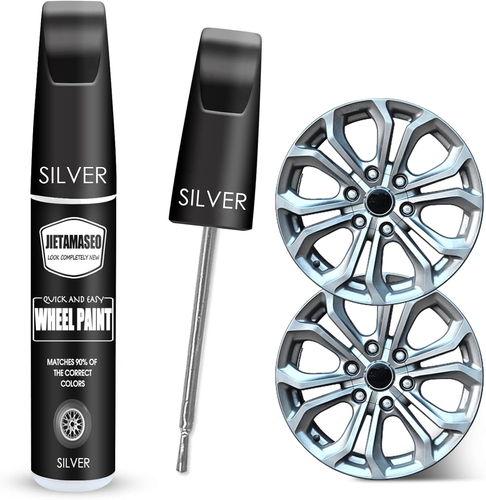 Silver Rim Touch up Paint - Wheel Repair Kit Curb Rash, Quick and Easy ...