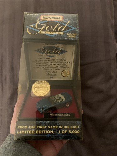 Vintage Matchbox Gold Collection Die Cast Mitsubishi Spyder Blue with ...