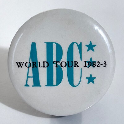Vintage 1982 ABC band promo pin World Tour badge 1.25" button Lexicon ...