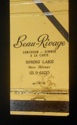 1950s Beau-Rivage Dinner Follow the Signs Spring Lake NJ Monmouth Co ...