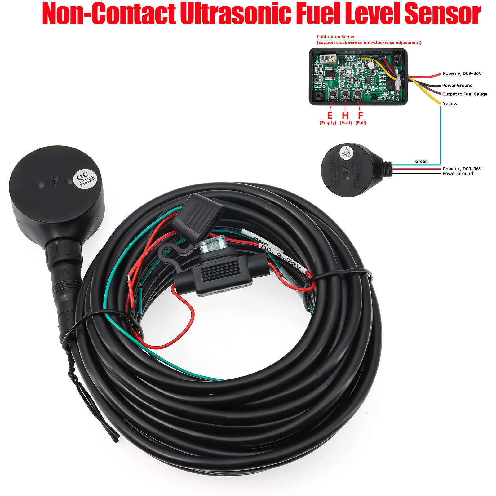 Universal Non-Contact Ultrasonic Fuel Sensor For Marine Boat Fuel Gauge ...