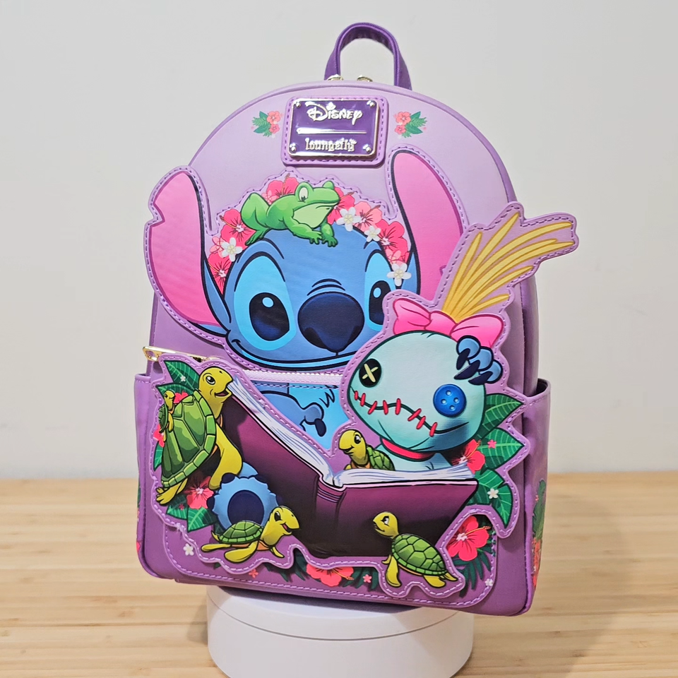 Loungefly Disney Lilo & Stitch Scrump Reading Mini Backpack New | eBay