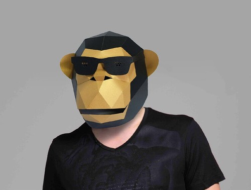 3D Paper Mask Pre Cut Sunglass Gorilla Costume Cosplay Paper Craft | eBay