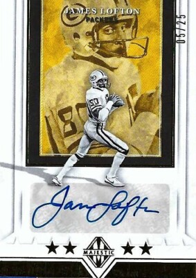 JAMES LOFTON 2018 Panini Majestic Autograph Auto /25 HOF Green Bay ...