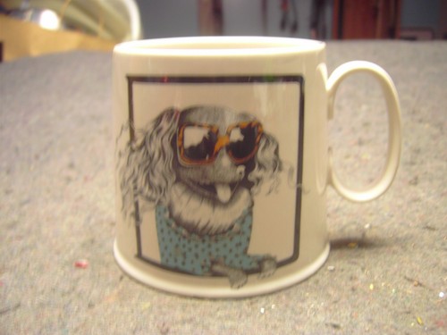 Dog Themed Drawing by Florence Balducci for ANTHROPOLOGIE 16 oz coffee ...