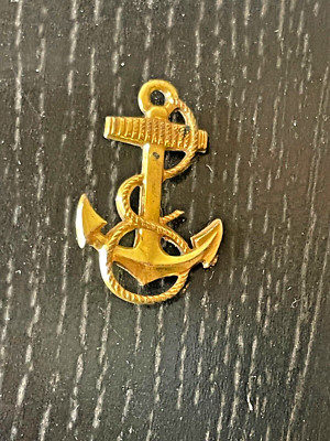 WW2 US Navy USN Anchor Sweetheart Jewelry Pin. Gold plated sterling ...