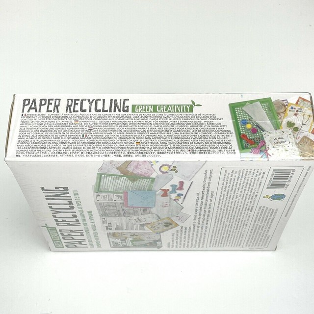 Green Creativity Paper Recycling Craft Kit Age 8 Papermaking Handmade ...