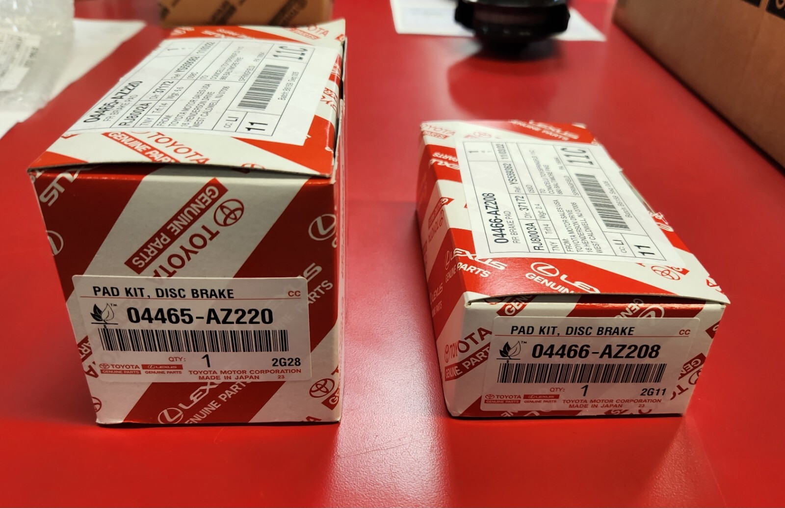 2007-2021 Toyota Tundra Front & Rear Brake Pad Set | 04465-AZ220/04466 ...