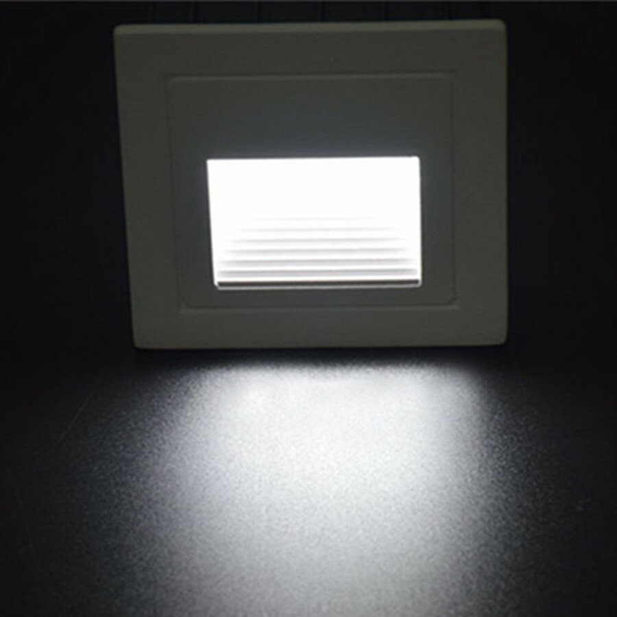 Waterproof 3W LED Step Light Recessed Stair Footlights Embedded Wall ...