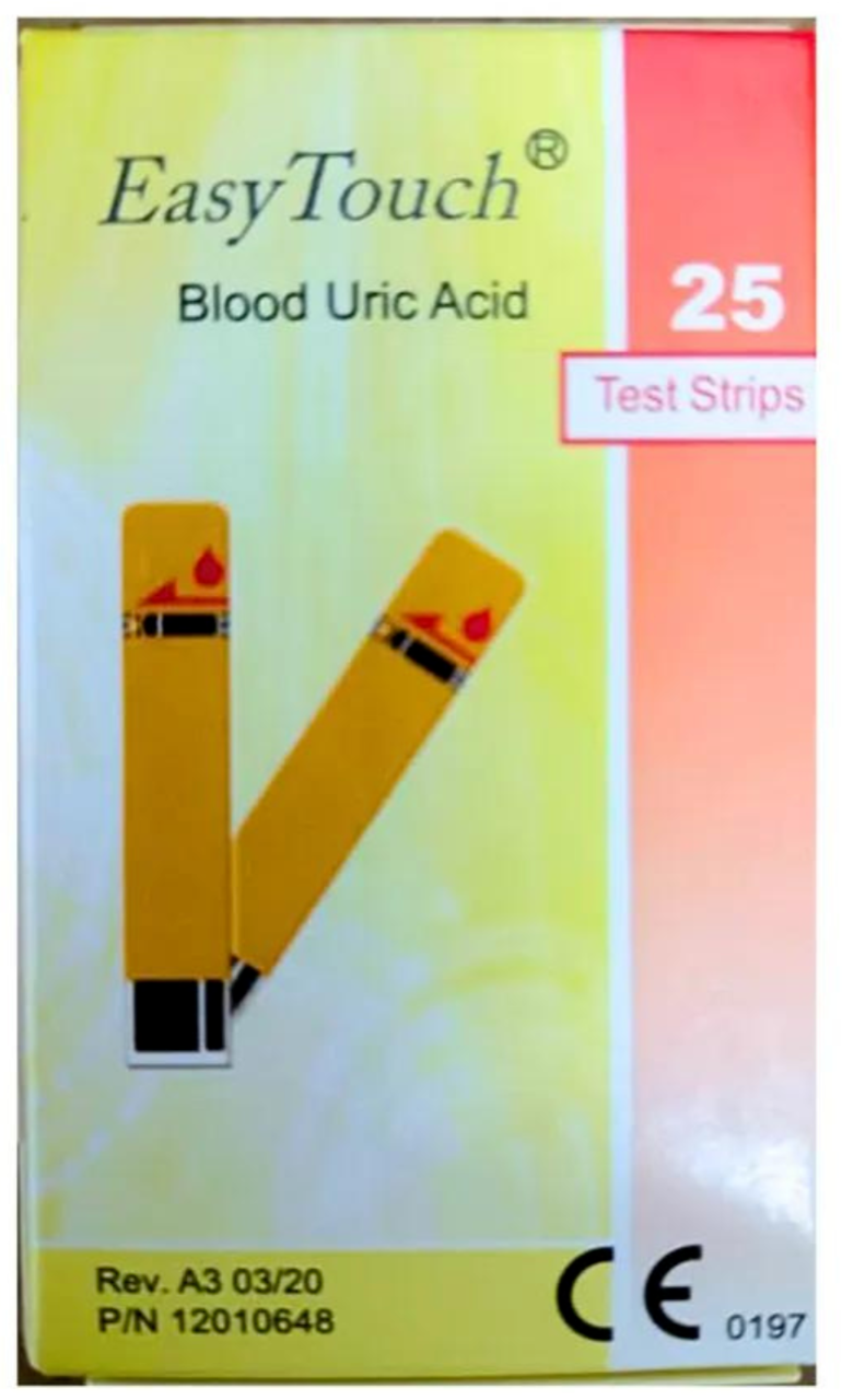 1 box (25 test strips) Blood Uric Acid Test Strip Easy Touch FREE ...